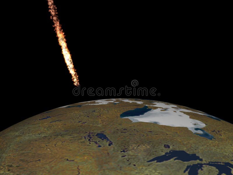 Meteorite fall stock illustration. Illustration of collision - 8434232