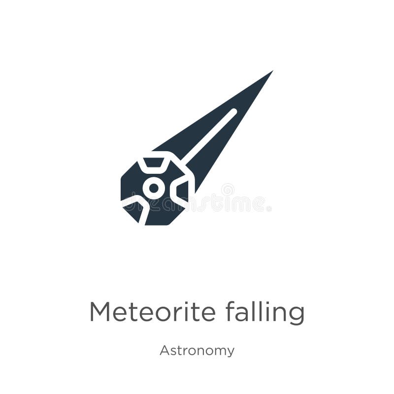 Meteorite Falling Icon Vector. Trendy Flat Meteorite Falling Icon from ...