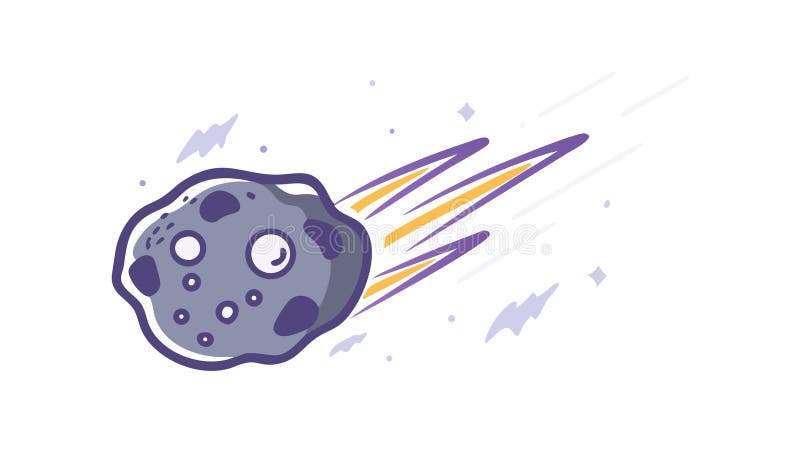 Meteorite Falling through Sky Cosmic Event Vector, Vector Design ...