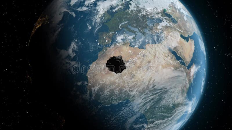 Asteroid Hitting the Earth. Stock Footage - Video of catastrophe ...