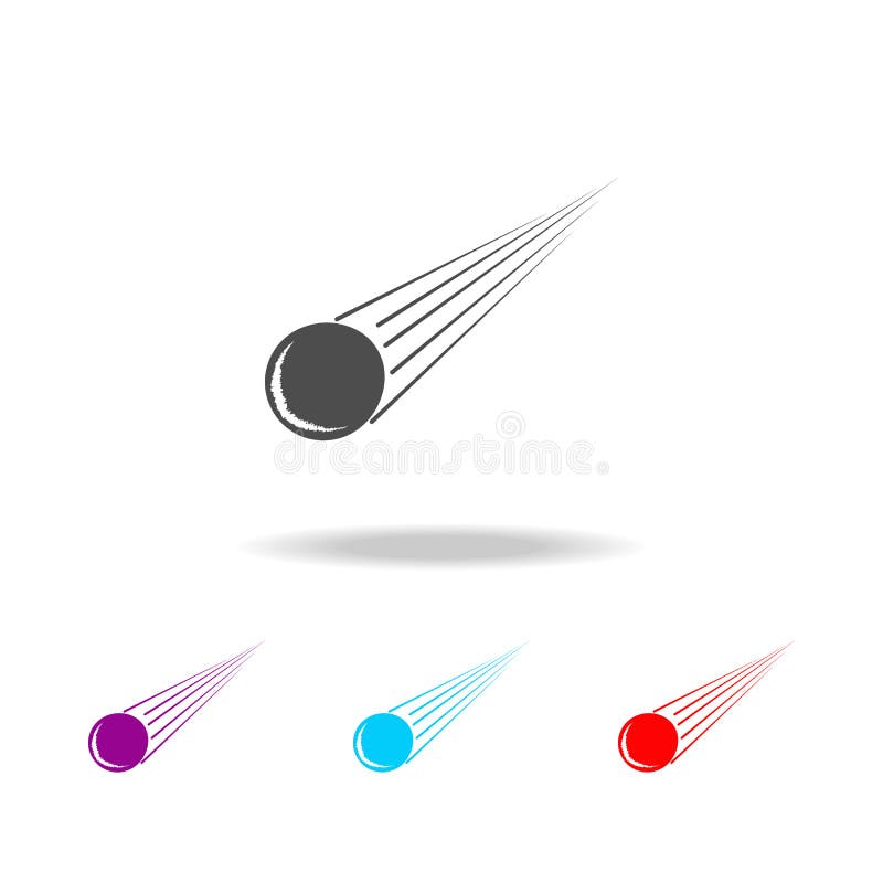 Meteorite Icon. Elements of Space in Multi Colored Icons. Premium ...