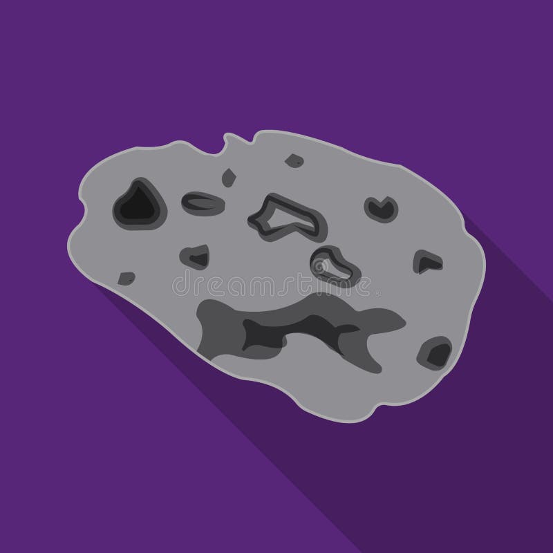 Meteorite Icon in Flat Style Isolated on White Background. Planets ... Meteorite Icon in Flat Style Isolated on White Background. Planets ...