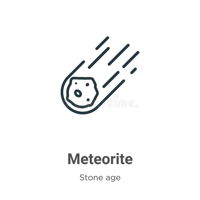 Meteorite Icon in Filled, Thin Line, Outline and Stroke Style. Vector Illustration of Two ...