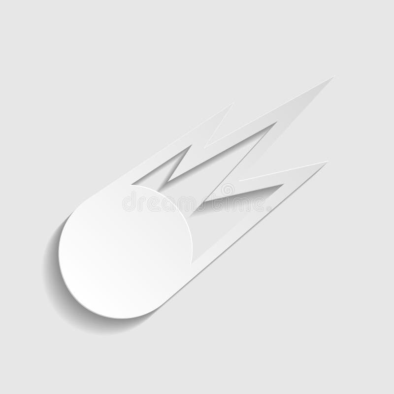 Meteorite Sign. Paper Style Icon. Illustration Stock Illustration ...