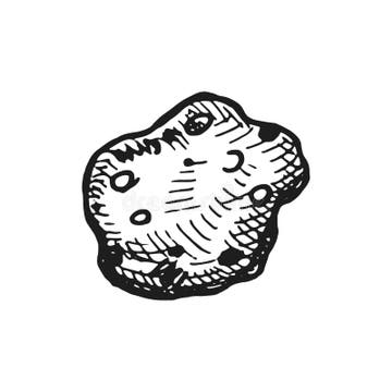 Meteorite Vector Sketch Hand Drawing Illustration Stock Vector ...