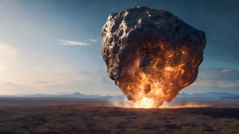 Meteorites are Falling Onto the Earth S Stock Illustration ...