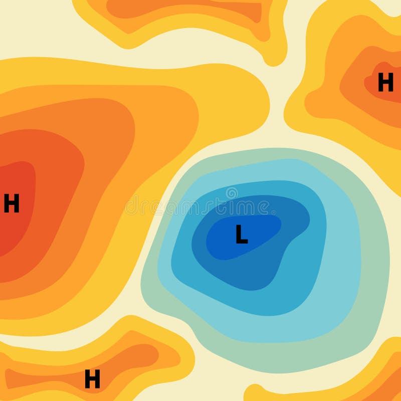 Meteorological Day Weather Map Stock Vector - Illustration of world ...