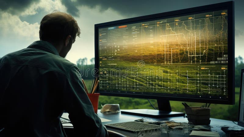 A Meteorologist Analyzes Weather Information Stock Image - Image of ...