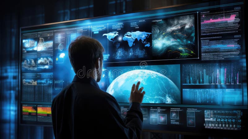 A Meteorologist Analyzes Weather Information Stock Photo - Image of ...