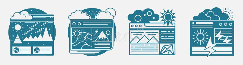 Weather Meteorology Design Templates Stock Vector - Illustration of ...