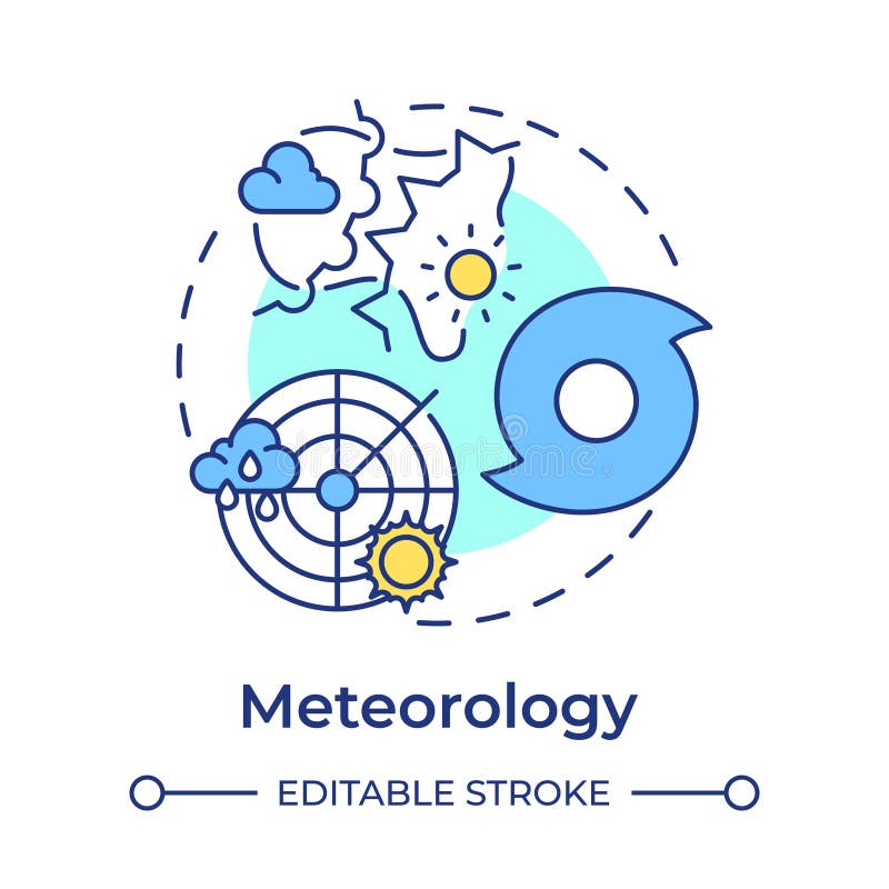 Meteorology Multi Color Concept Icon Stock Vector - Illustration of ...