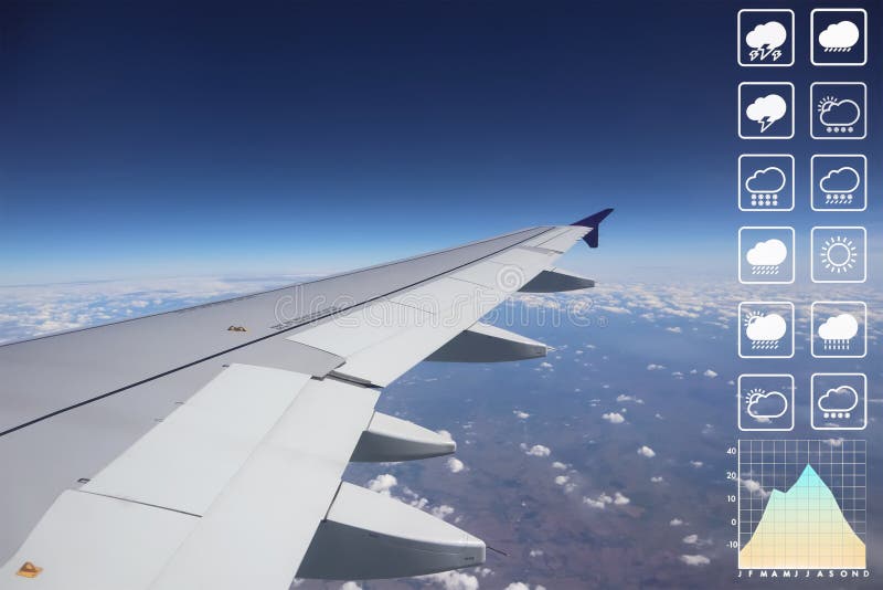 Meteorology Presentation and Report Background with Weather Symbol ...