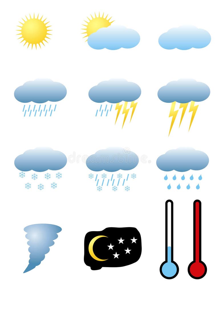 Meteorological Signs Stock Illustrations – 148 Meteorological Signs ...