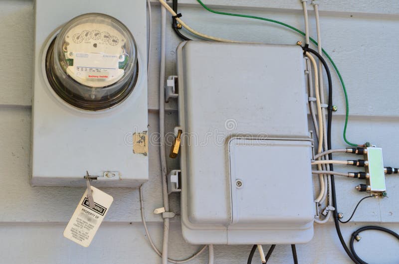 Meter stock image. Image of meter, cables, utilities - 24687391