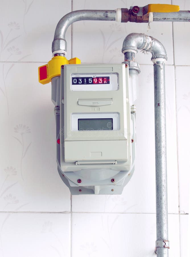 Natural gas meter stock image. Image of cooking, gauges - 16375655