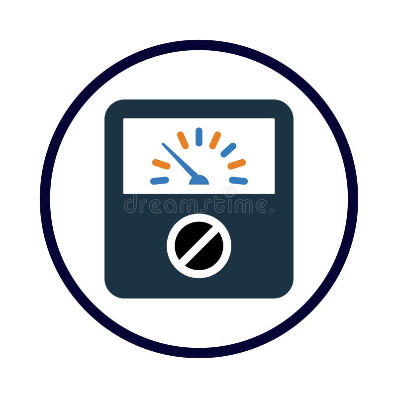 Meter, Ampere, Voltmeter, Voltmeter Icon Stock Vector - Illustration of ...