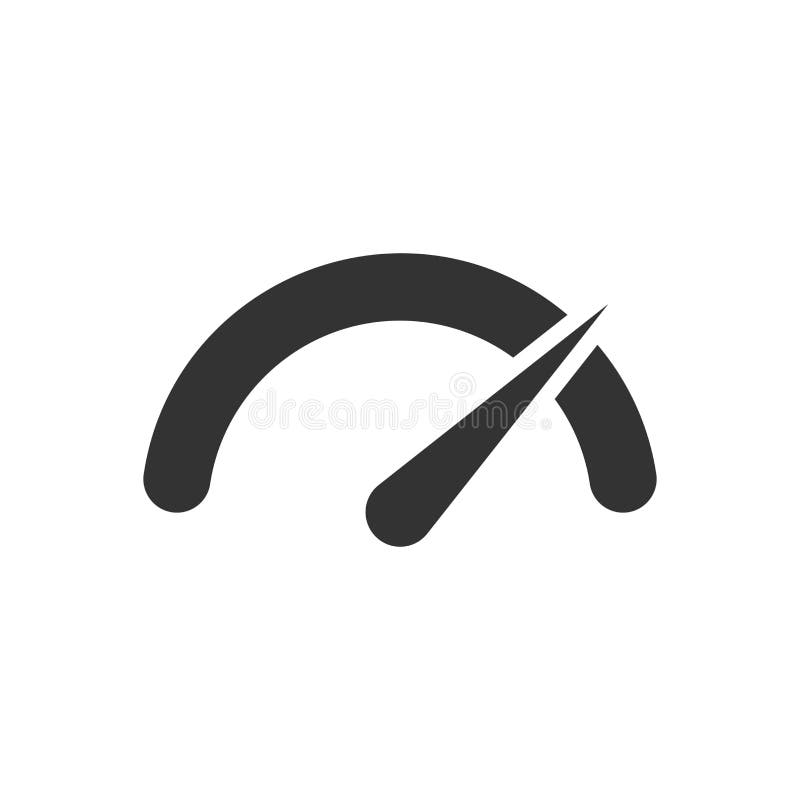 Meter Dashboard Icon in Flat Style. Credit Score Indicator Level Stock ...