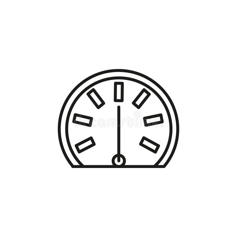 Meter Icon Flat Line Symbol Set Stock Vector - Illustration of level ...