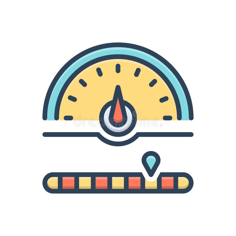 Color Illustration Icon for Meter, Speedometer and Panel Stock ...