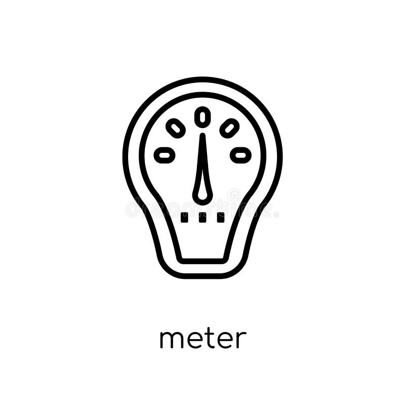 Meter Icon. Trendy Modern Flat Linear Vector Meter Icon on White Stock ...