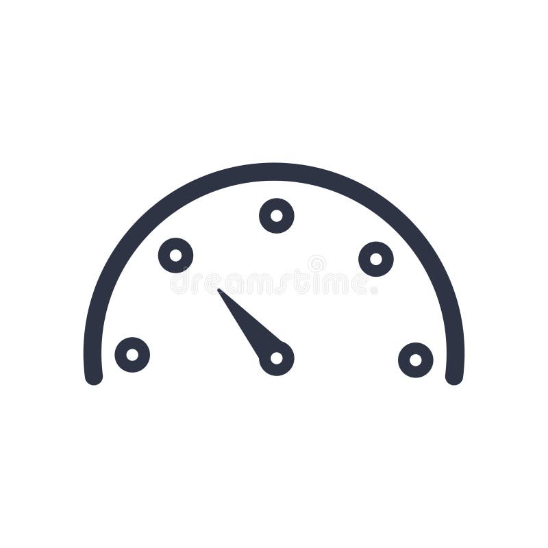 Meter Icon Vector Sign and Symbol Isolated on White Background, Meter ...