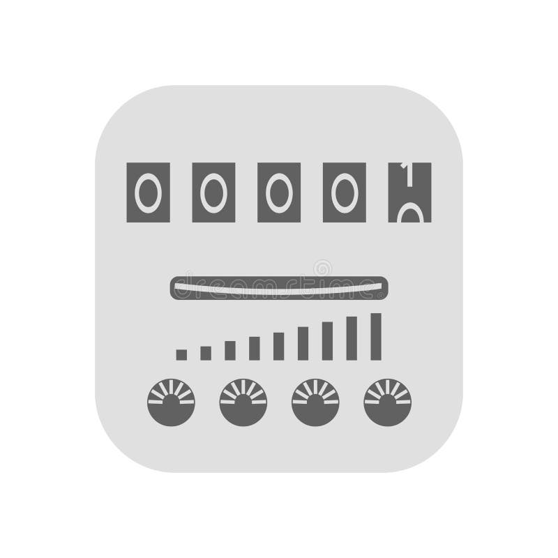 Meter Icon Vector Sign and Symbol Isolated on White Background, Meter ...