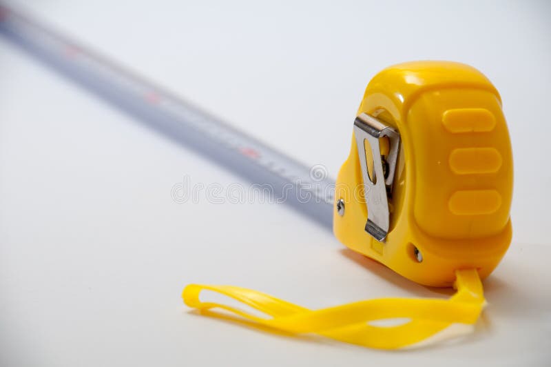 Meter for Measuring Length on White Background Stock Image - Image of ...