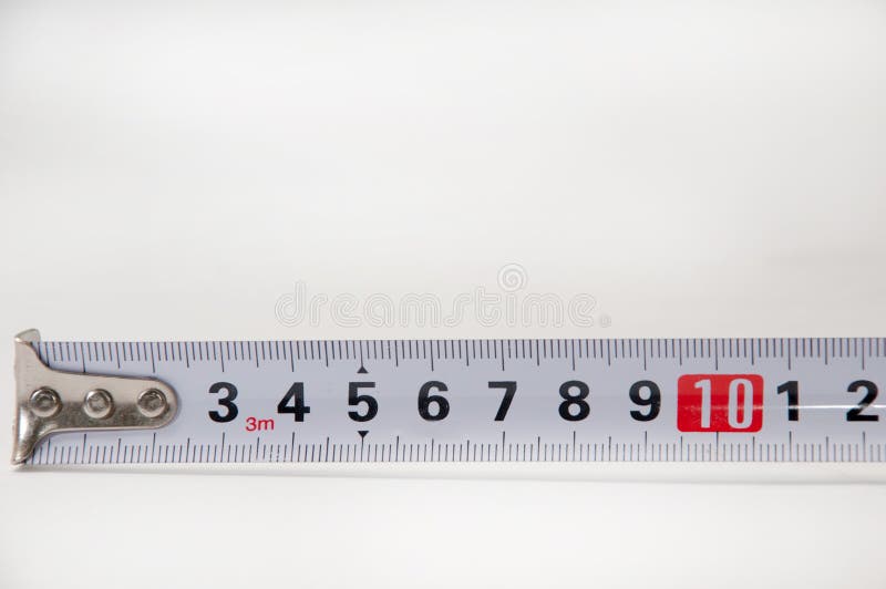 Meter for Measuring Length on White Background Stock Photo - Image of ...