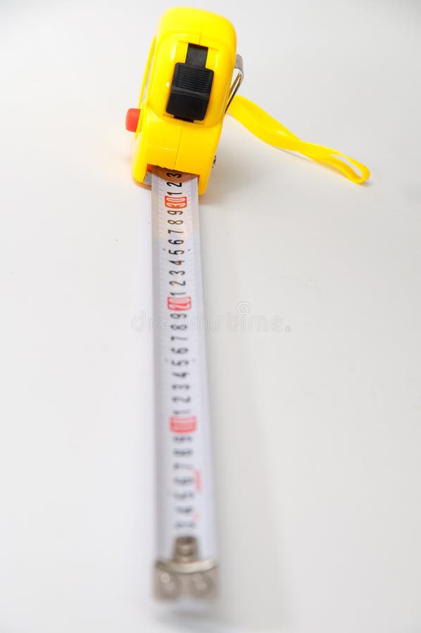 Meter for Measuring Length on White Background Stock Photo - Image of ...