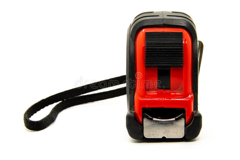 5 Meter Measuring Tape Isolated on White Background, Front View Stock ...