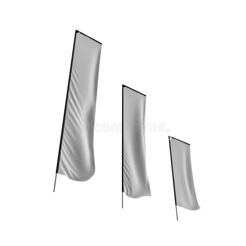 4 Meter, 3 Meter and 2 Meter Telescopic Flag Range Bottom Up View Stock ...