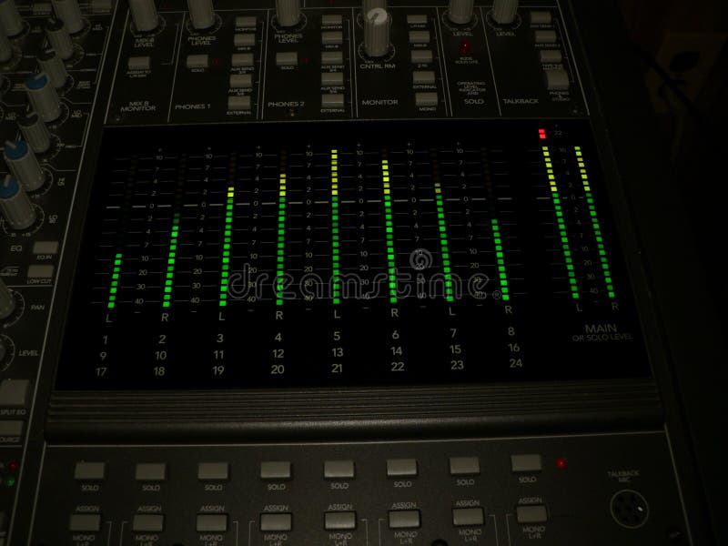 Meter - mixing board stock image. Image of meter, volume - 691143