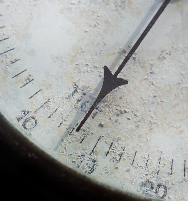 Meter Needle Old Barometer Closeup Stock Photo - Image of pointer ...