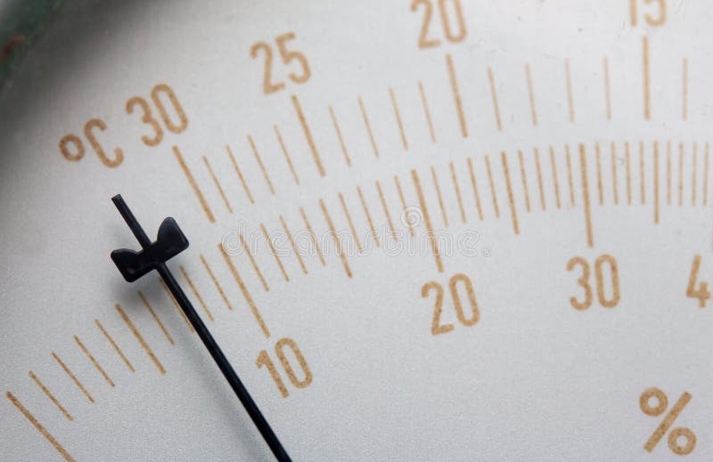 Meter Needle of the Old Thermomete Stock Image - Image of electric ...