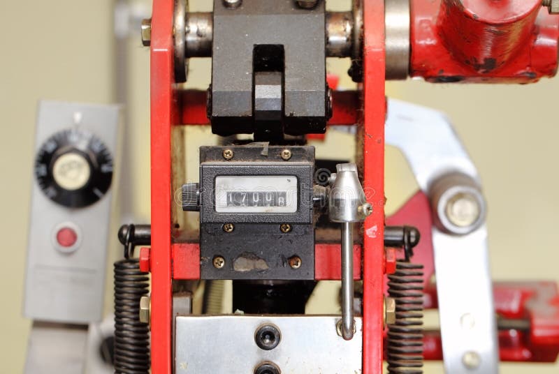 Meter of an Old Printing Machine Stock Photo - Image of ideas, material ...