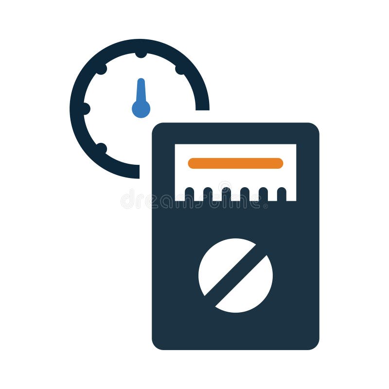 Meter, Power Test Meter, Electric Work Meter Icon Stock Vector ...