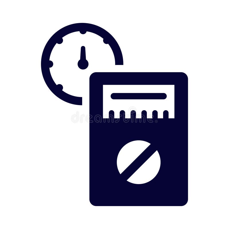 Meter, Power Test Meter, Electric Work Meter Icon Stock Vector ...