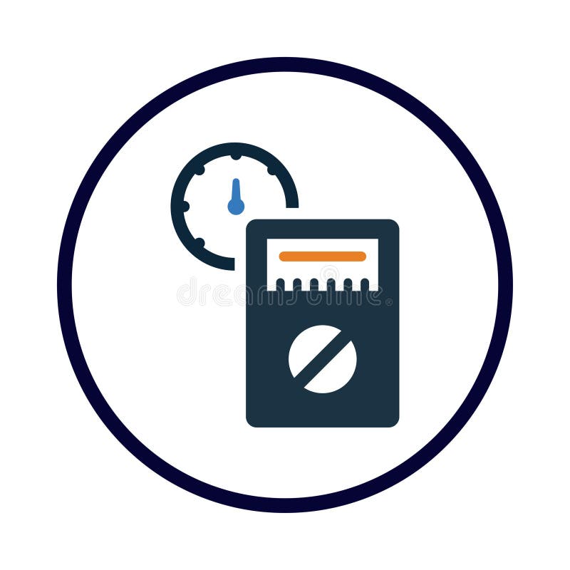 Meter, Power Test Meter, Electric Work Meter Icon Stock Vector ...