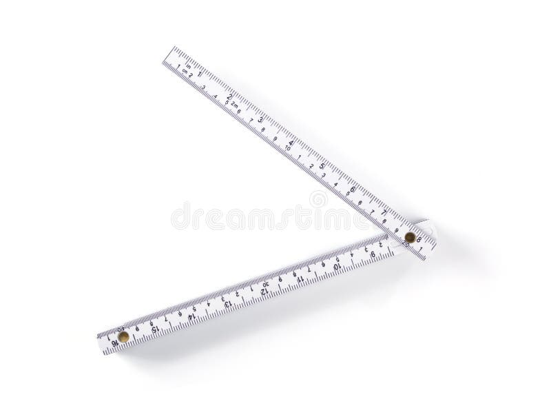 Meter Ruler Isolated On White Stock Photo - Image of building ...