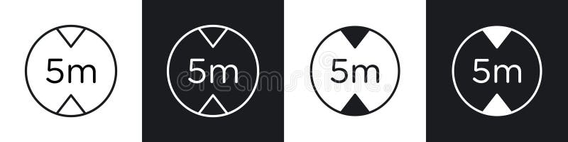 5 meter sign stock vector. Illustration of background - 341312599