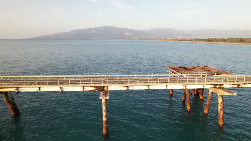 Destroyed pier stock video. Video of surf, falling, structure - 296956055