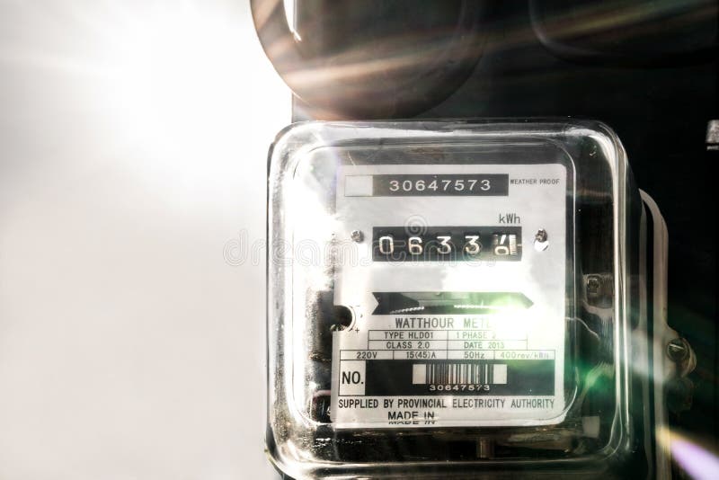 Electricity Meter Unit Measurement Of Home Stock Photo - Image of ...