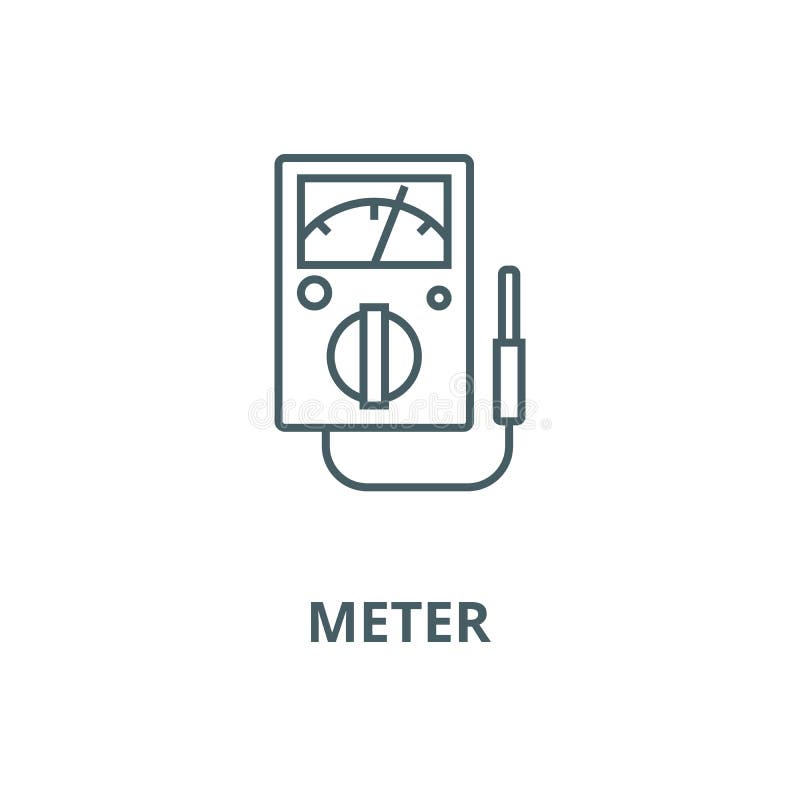 Meter Vector Line Icon, Linear Concept, Outline Sign, Symbol Stock ... Meter Vector Line Icon, Linear Concept, Outline Sign, Symbol Stock ...