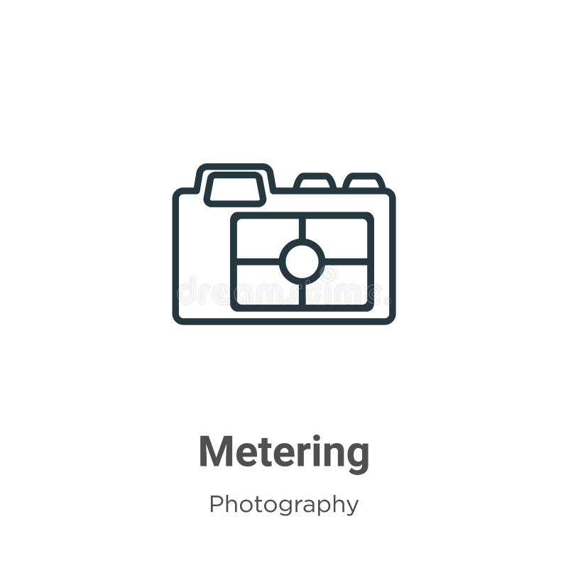 Metering Outline Vector Icon. Thin Line Black Metering Icon, Flat ...