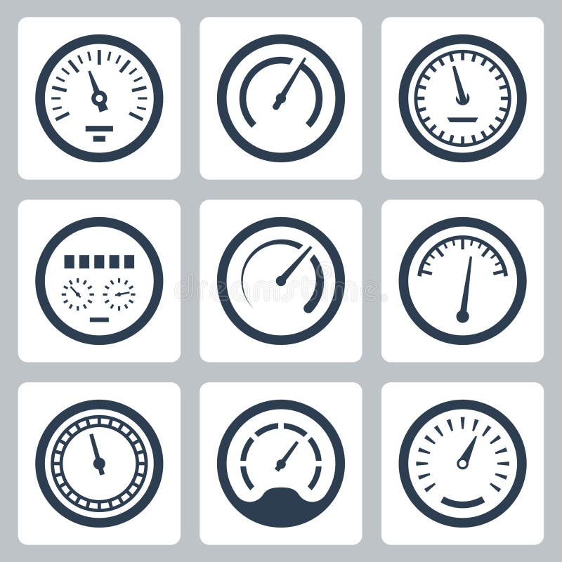 Meters vector icons set #2 stock vector. Illustration of control - 42806502