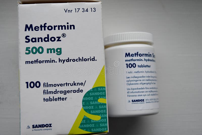 Metformin sandozmediciner redaktionell arkivfoto. Bild av materiel ...