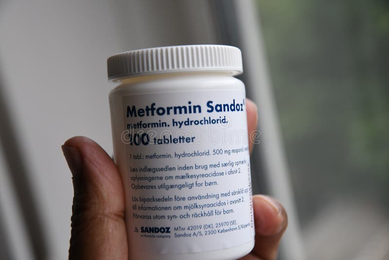 Metformin Sandoz 500 mg redaktionell arkivbild. Bild av medicin - 124841382
