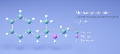 Methamphetamine Molecule, Molecular Structures, Cns Stimulant, 3d Model ...