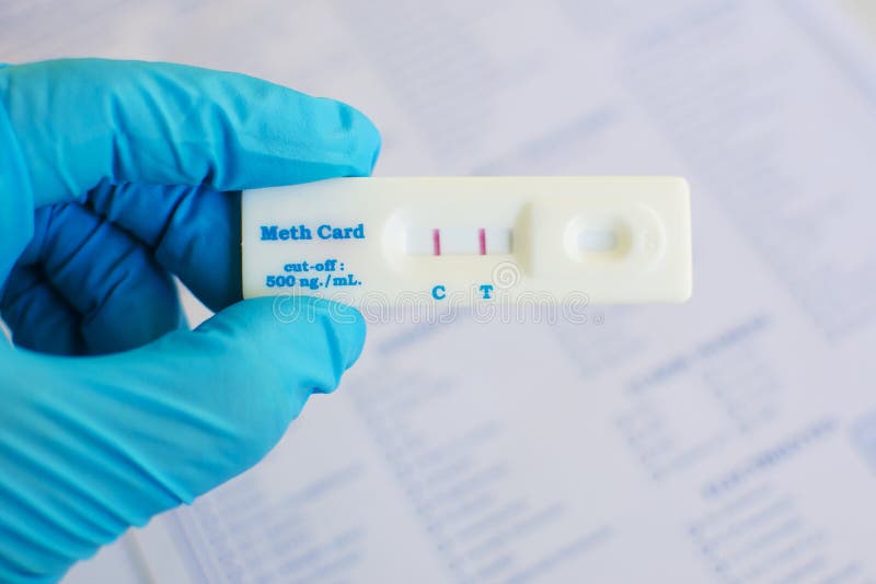 Methamphetamine Test. the Result Showed Positive Stock Image - Image of ...