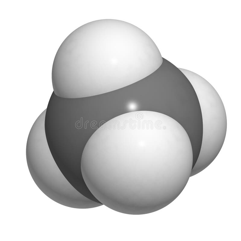Methane Natural Gas Molecule. Main Component of Natural Gas and LNG ...